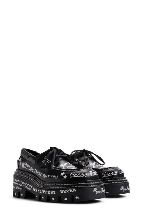 Sperry X Monse Authentic Original 2-eye Lug Boat Shoe - Black Graphic