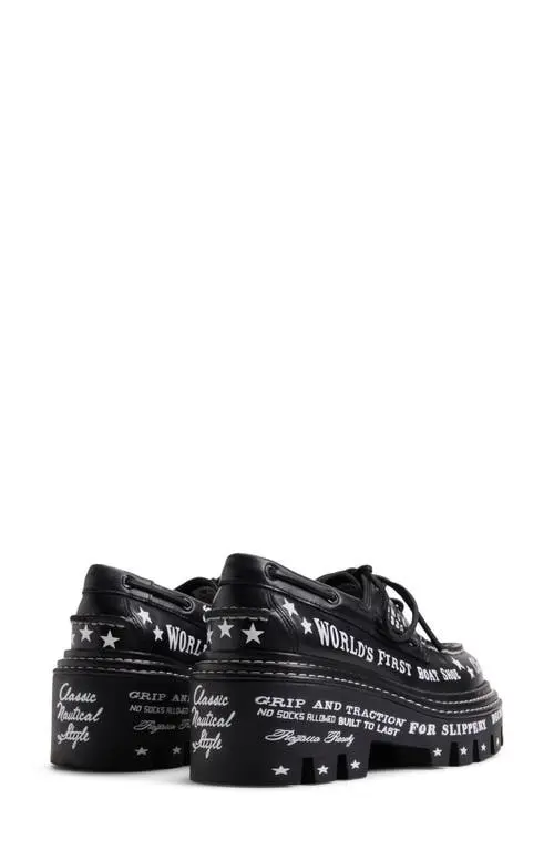 Sperry X Monse Authentic Original 2-eye Lug Boat Shoe - Black Graphic
