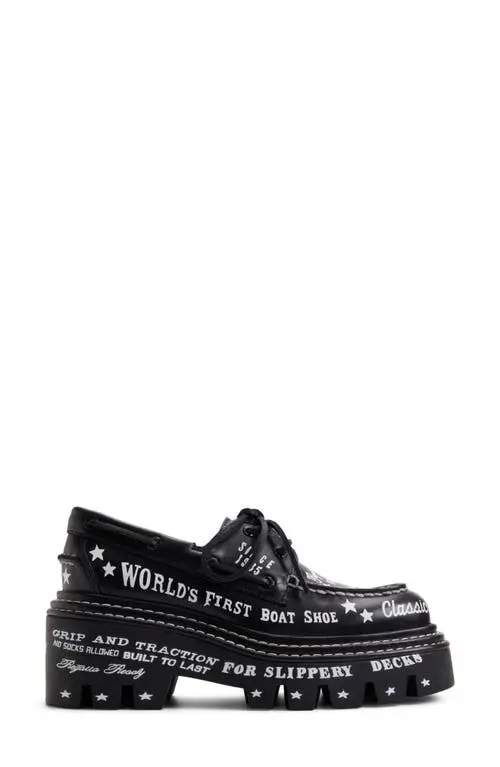 Sperry X Monse Authentic Original 2-eye Lug Boat Shoe - Black Graphic