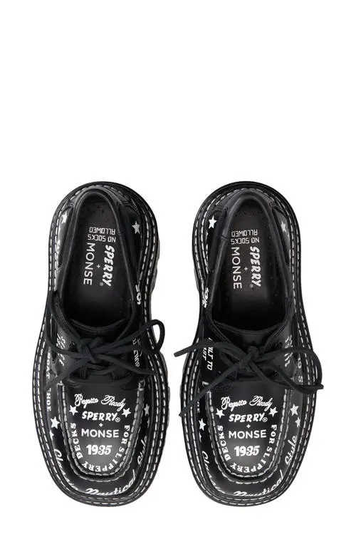 Sperry X Monse Authentic Original 2-eye Lug Boat Shoe - Black Graphic