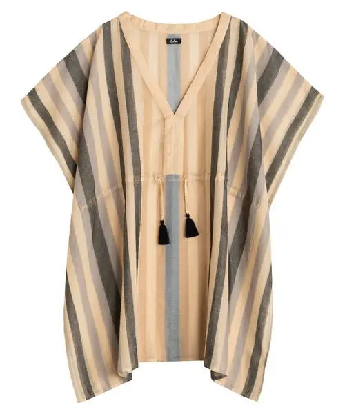 Echo Cabana Stripe Caftan - Black