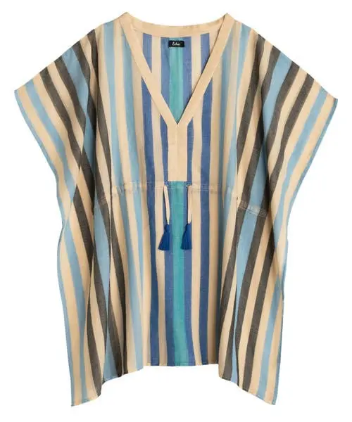 Echo Cabana Stripe Caftan - Ultramarine