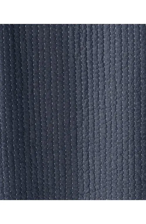 LANDS' END Seed Stitch Quilt - Dark Chambray