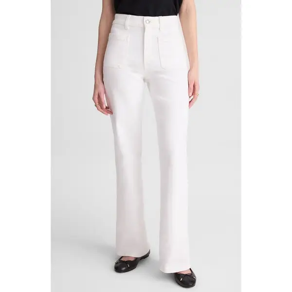 Madewell The Short Emmy Wide Leg Jeans - Tile White
