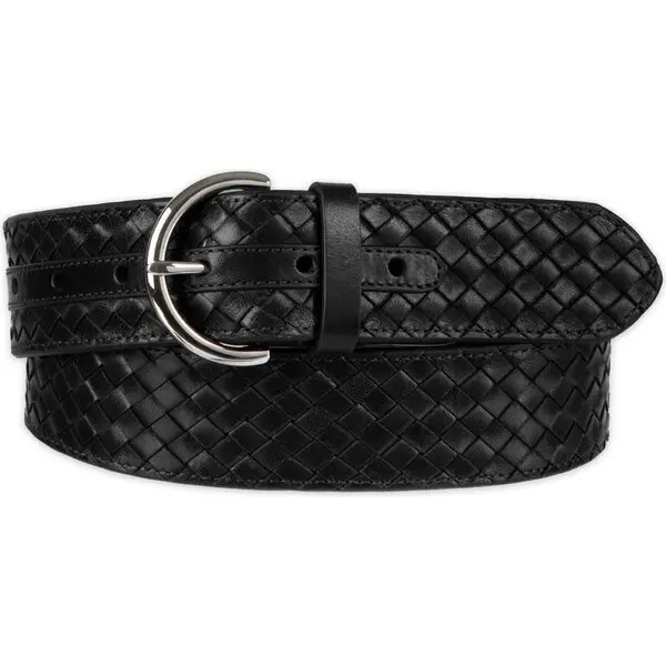 Cole Haan Woven Leather Belt - Black