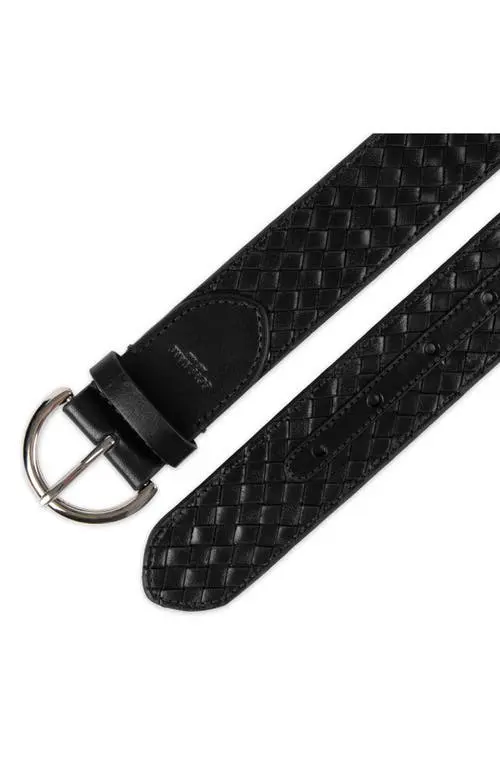 Cole Haan Woven Leather Belt - Black