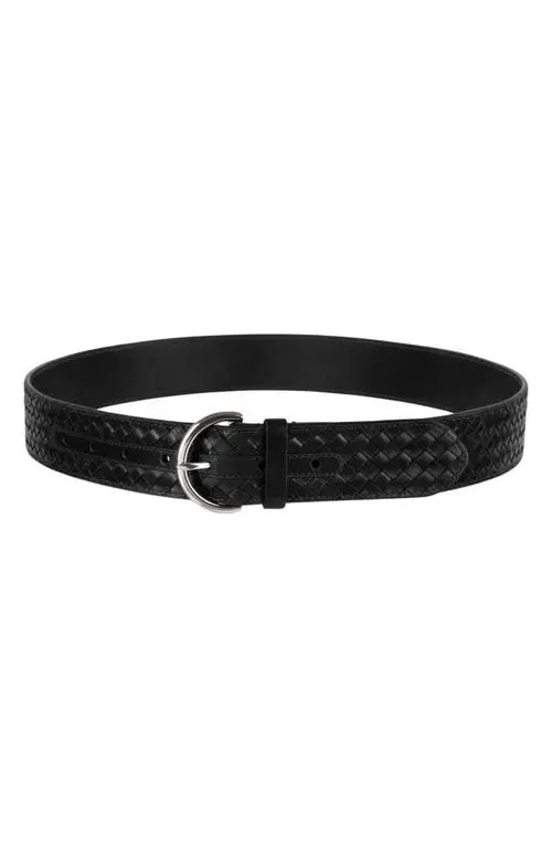 Cole Haan Woven Leather Belt - Black