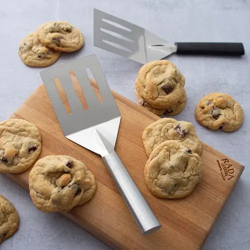 RADA Cutlery Turnover Large Faced Slotted Turner Spatula - Black