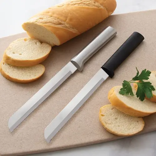 RADA Cutlery 6-inch Bread Knife Stainless Steel Serrated Blade - Black
