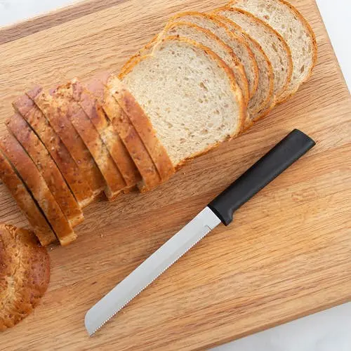 RADA Cutlery 6-inch Bread Knife Stainless Steel Serrated Blade - Black