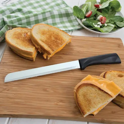 RADA Cutlery 8-inch Bread Knife Serrated Stainless Blade Anthem Wave Handle