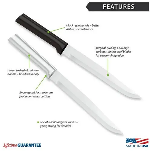 RADA Cutlery 7-inch Slicer Knife - Silver