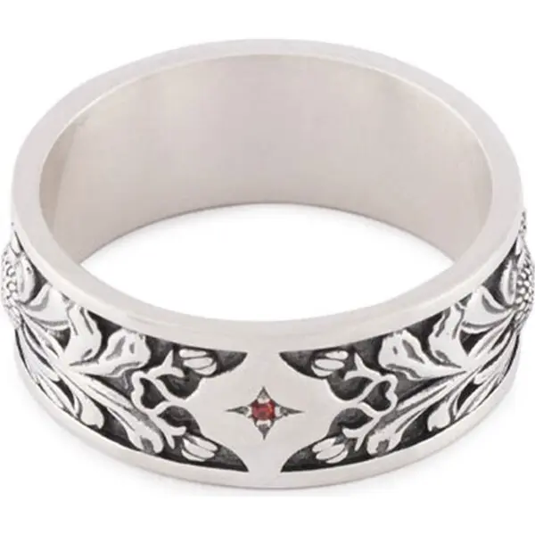 SERGE DENIMES Kabuto Band Ring - Silver
