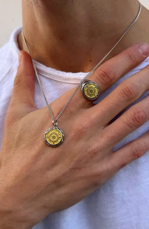 SERGE DENIMES Compass Pendant Necklace