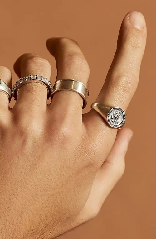 SERGE DENIMES St. Christopher Sterling Signet Ring