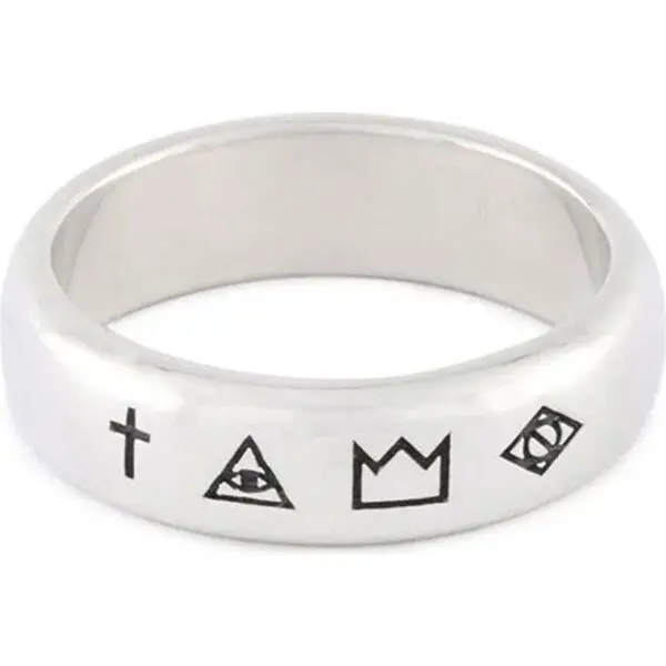 SERGE DENIMES 4 Symbols Ring - Silver