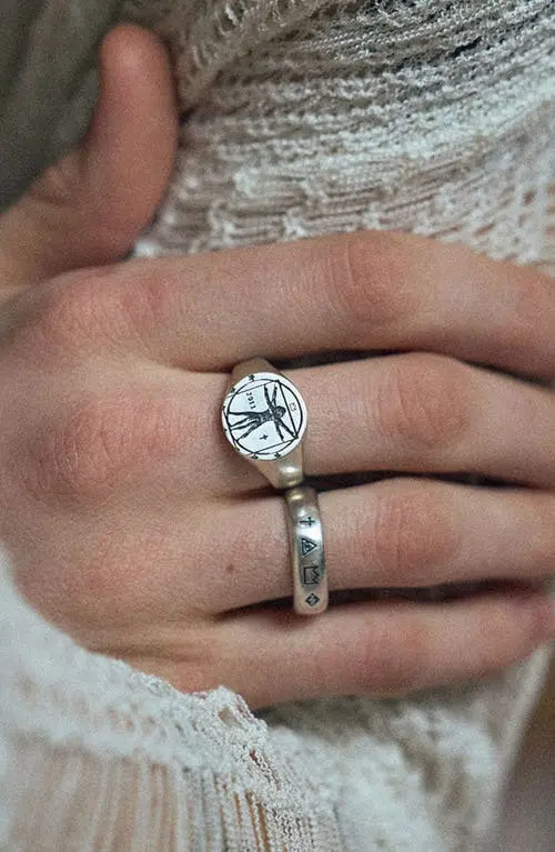 SERGE DENIMES 4 Symbols Ring