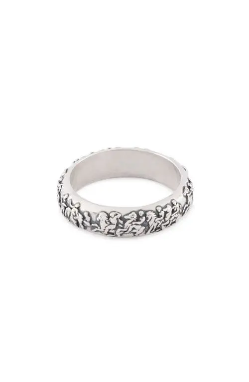 SERGE DENIMES Frieze Band Ring - Silver