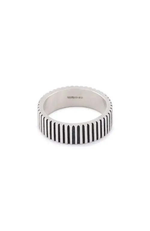 SERGE DENIMES Ridge Band Ring - Silver