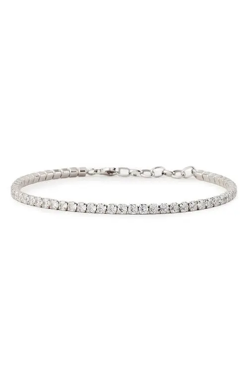 SERGE DENIMES Sterling Cubic Zirconia Tennis Bracelet - Silver