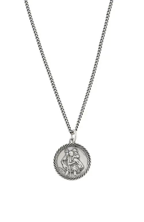 SERGE DENIMES Saint Christopher Pendant Necklace - Silver