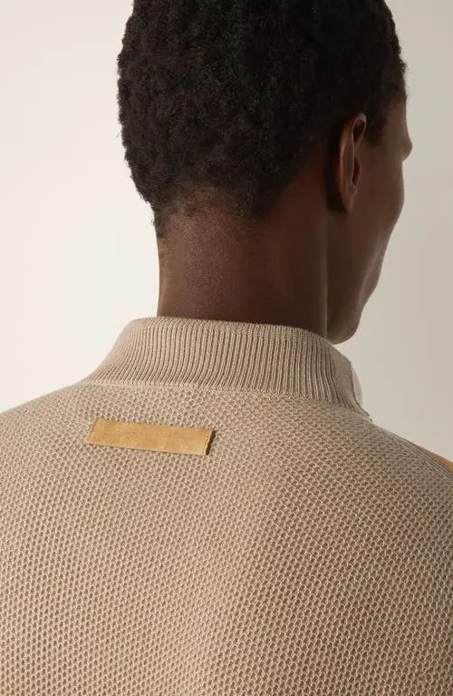 Zegna Cashmere And Suede Hybrid Bomber Jacket
