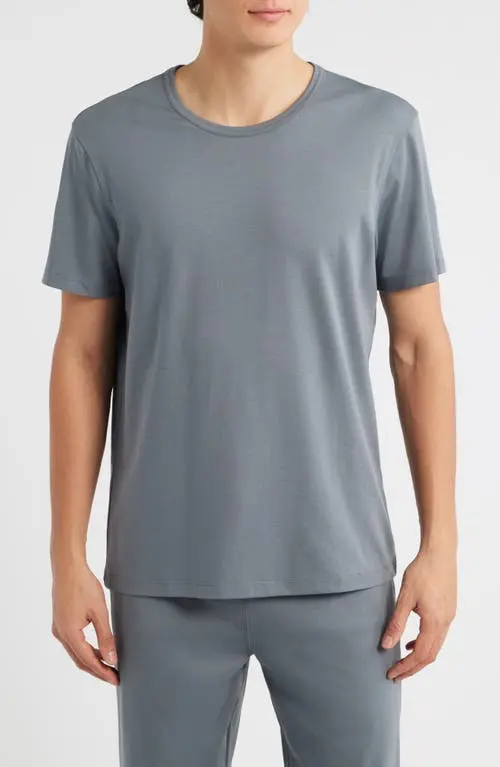 Daniel Buchler Stretch Cotton & Modal Blend Pajama T-shirt - Ocean