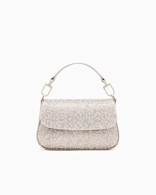 Giorgio Armani La Prima Soft Mini Bag In Satin And Rhinestones