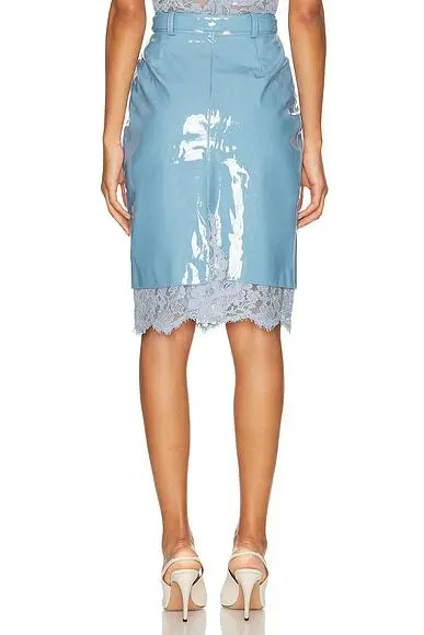 ROWEN ROSE Midi Skirt - Blue