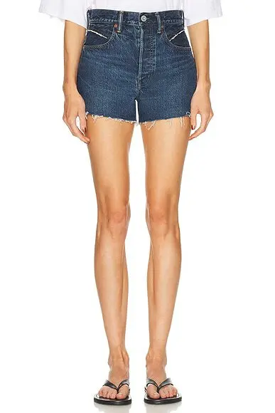 Moussy Vintage Southborough Western Shorts - Blue