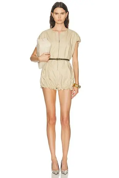 AKNVAS Rayne Canvas Onesie Romper - Tan
