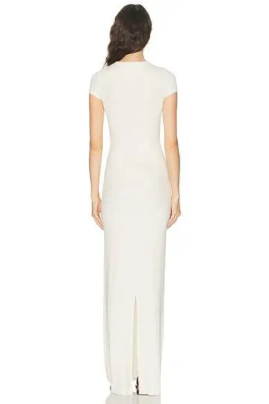 Eterne Cap Sleeve Maxi Dress - Cream