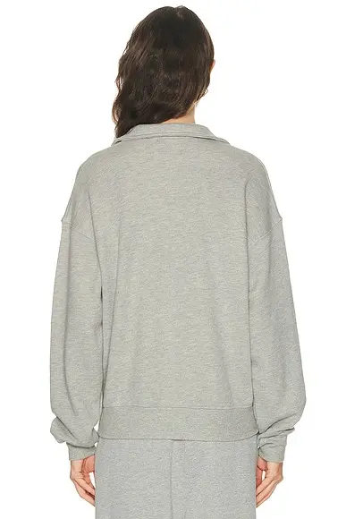 Eterne Oversized Half Zip Sweatshirt - Heather Grey
