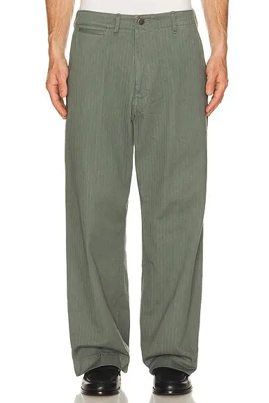 BEAMS Mil Trousers Herringbone - Sage