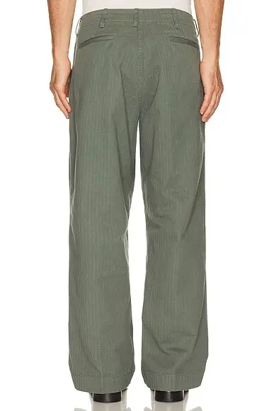 BEAMS Mil Trousers Herringbone - Sage