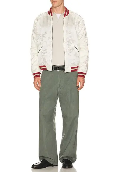 BEAMS Mil Trousers Herringbone - Sage