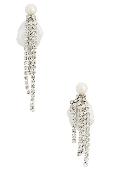 Completedworks Baroque Pearl Dangle Earrings - Silver