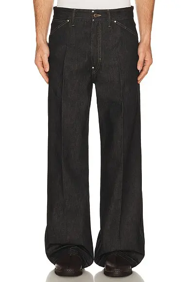 LEMAIRE Wide Pant With Studs - Slate