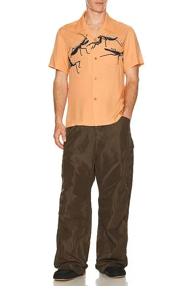 JW Anderson Short Sleeve Camp Collar Shirt - Peach