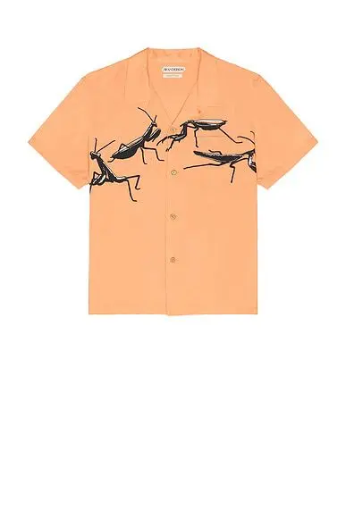 JW Anderson Short Sleeve Camp Collar Shirt - Peach
