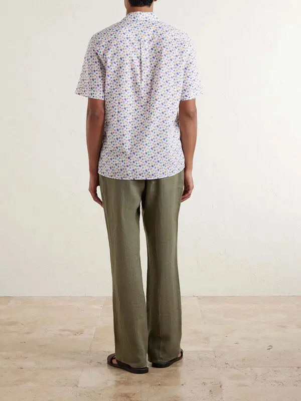 Vilebrequin Charli Camp-collar Printed Organic Cotton Shirt - White