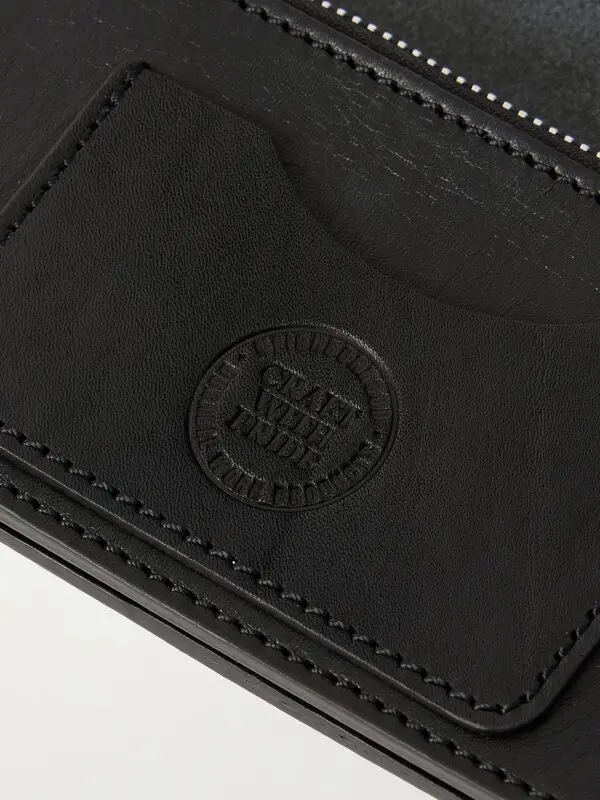 NEIGHBORHOOD Logo-embossed Leather Billfold Wallet