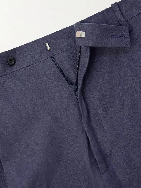 Rubinacci Ciro Straight-leg Linen Suit Trousers