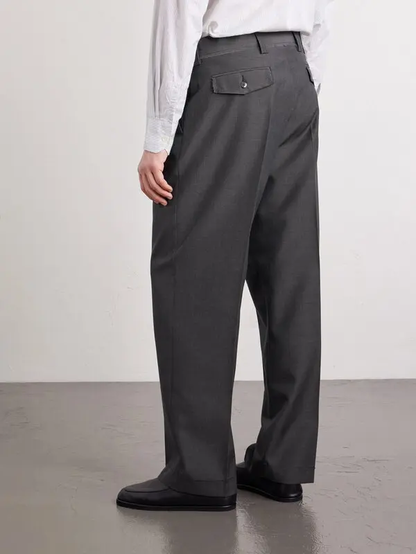 MFPEN Straight-leg Pleated Wool Trousers