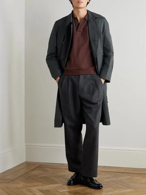 Oliver Peoples Albers Belted Woven Trench Coat