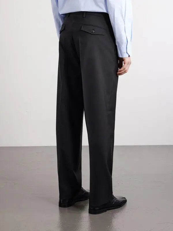 MFPEN Formal Straight-leg Pleated Wool Suit Trousers