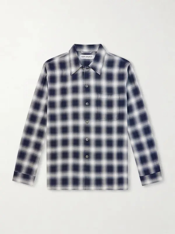 Our Legacy Checked Woven Shirt - Black