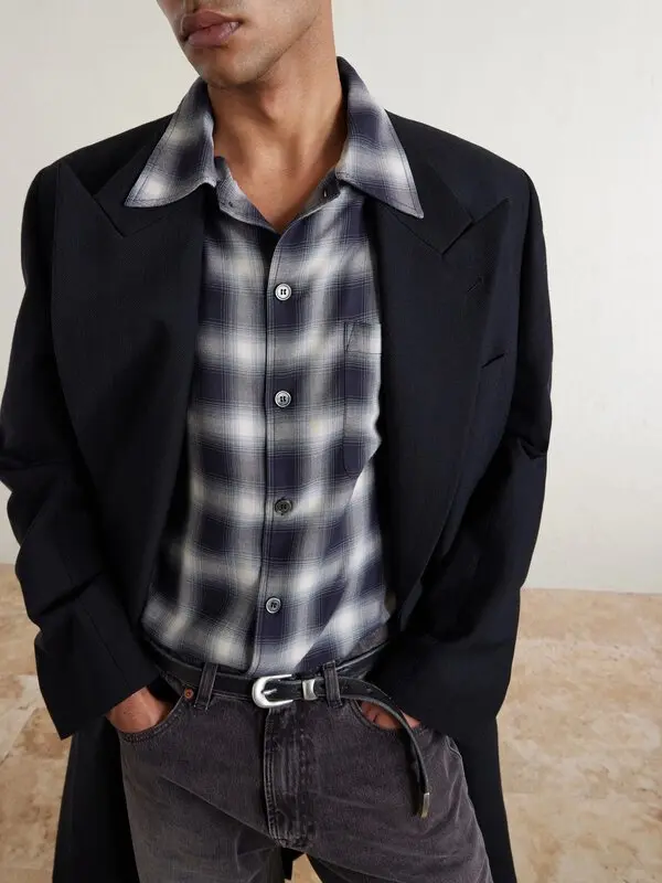 Our Legacy Checked Woven Shirt - Black