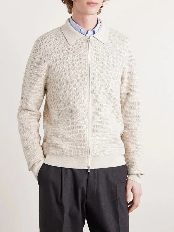 Nn07 Gustav Organic Cotton Zip-up Cardigan - Neutrals