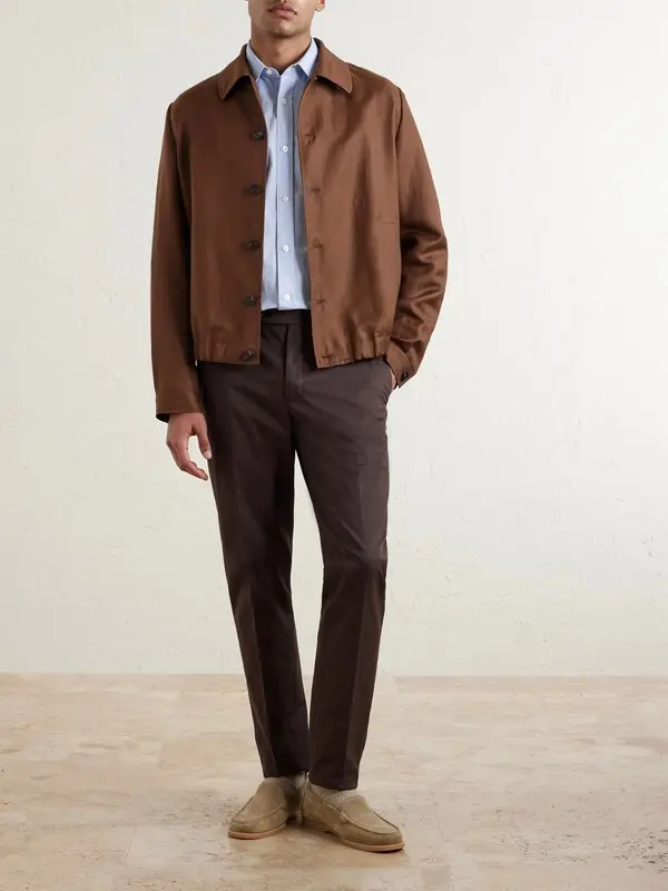 SLOWEAR Tapered Stretch-cotton Trousers
